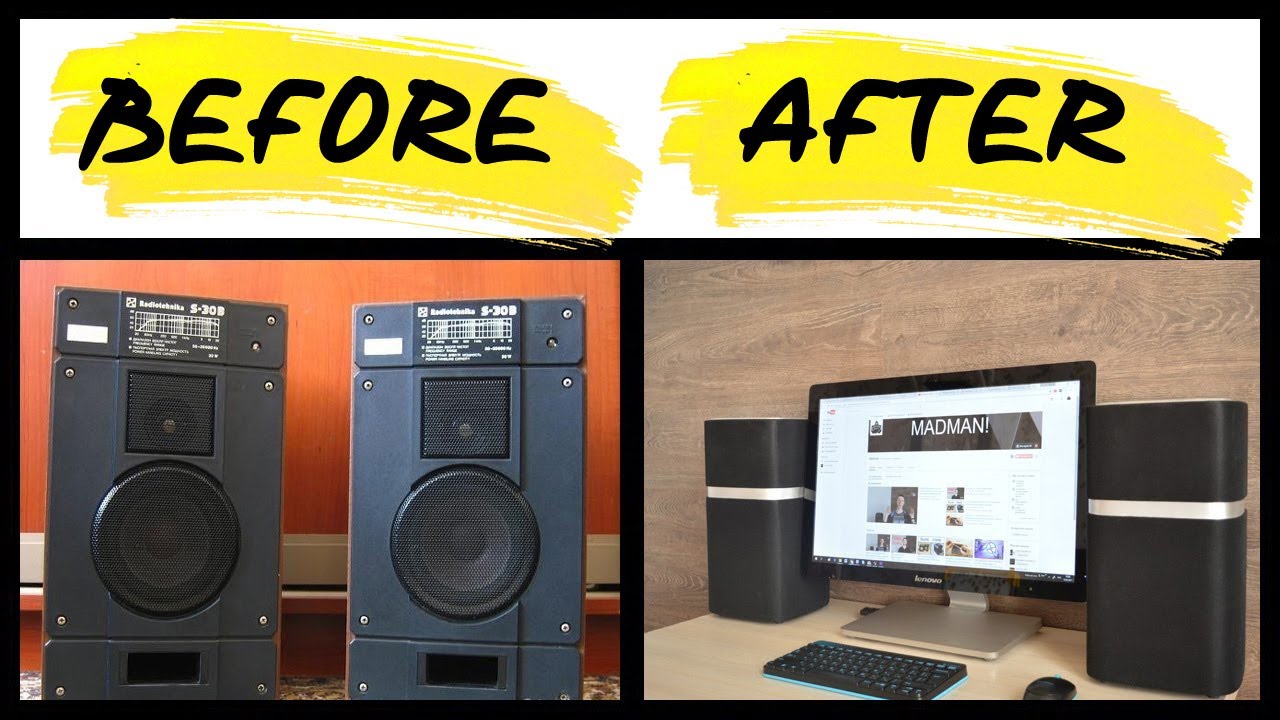 DIY modern sound system made out of old speakers - YouTube