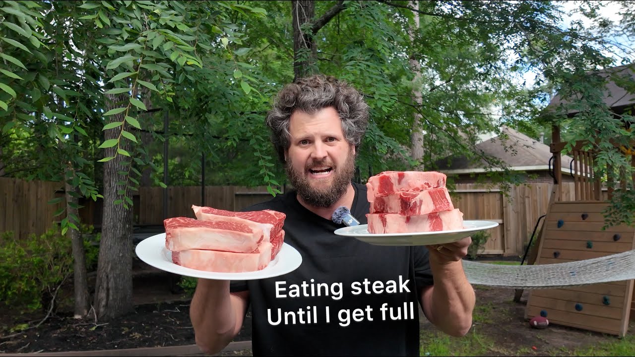 Eating steak until I get full whole series #steak - YouTube