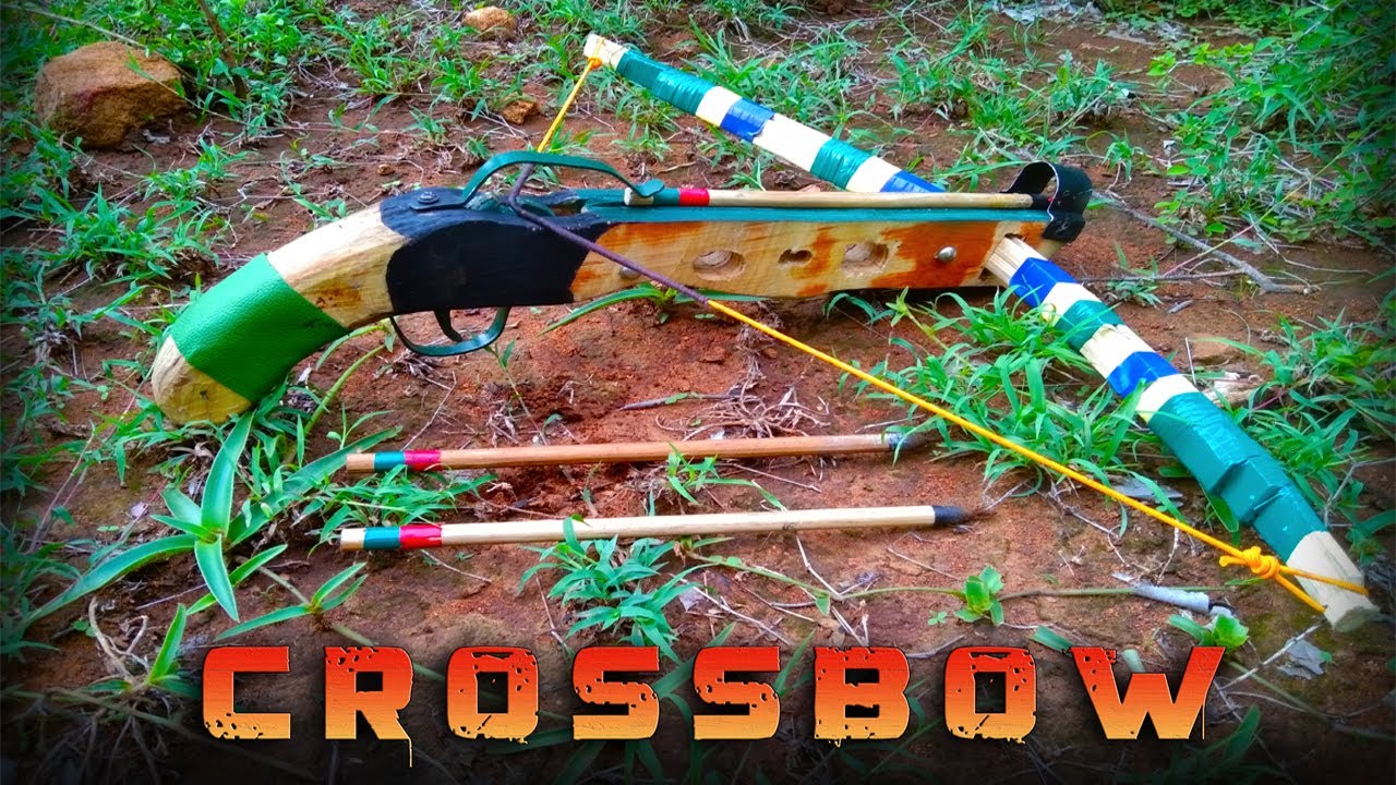 How to make a Crossbow at home - YouTube