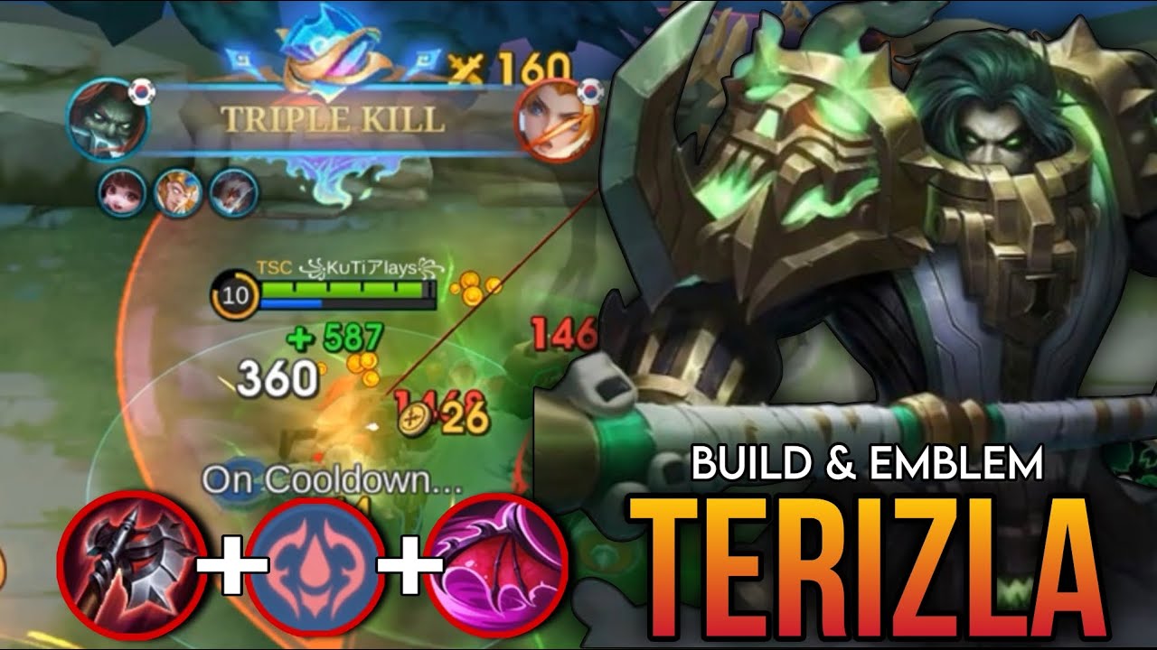 TERIZLA BEST ONE SHOT BUILD AND EMBLEM 2024 | MLBB - YouTube