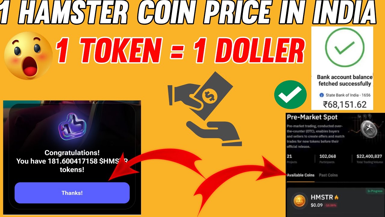 1 Hamster Coin Price In India | 1 Hamster Token Par Kitna Milega ...