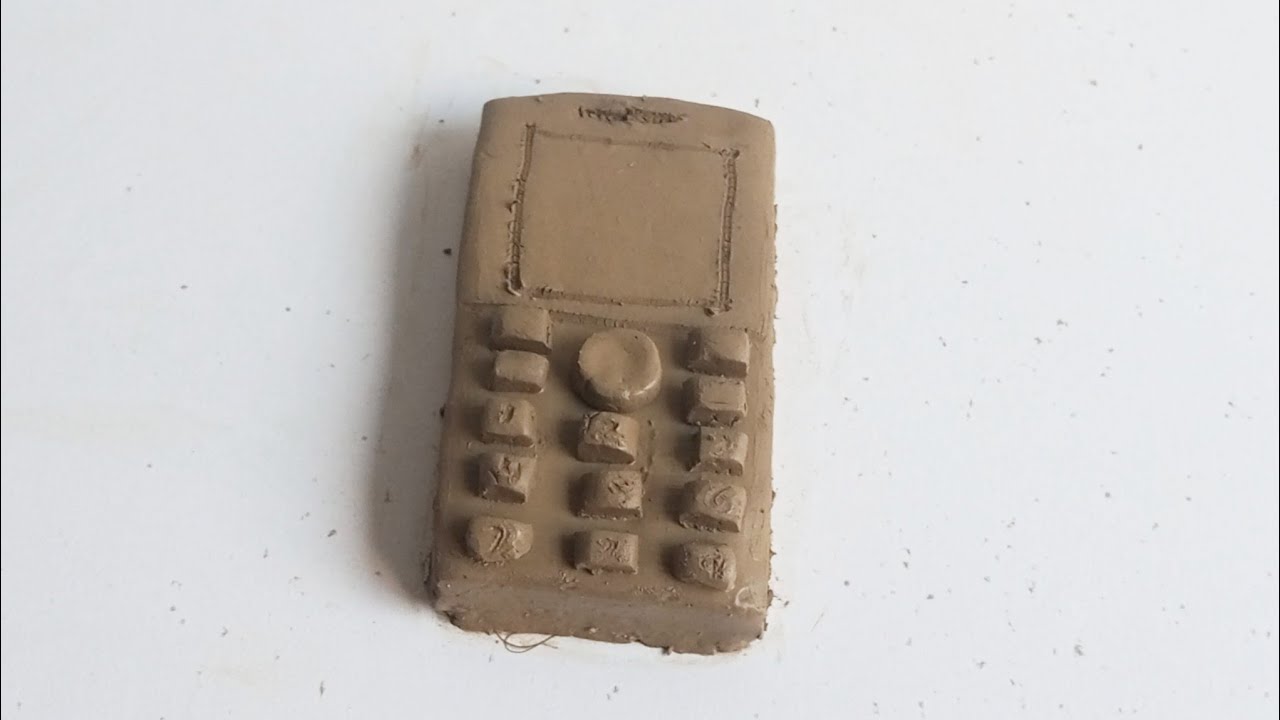 Polymer Miniature clay Cell Phone | Mitti ka Phone | telephone @Amazing ...