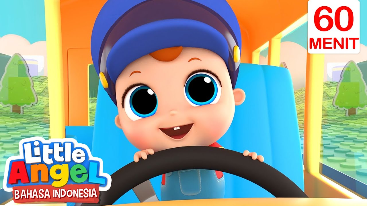 Bayi John Mengemudikan Bus! Roda di dalam bus | Little Angel Bahasa | Kartun dan Lagu Anak Anak ...