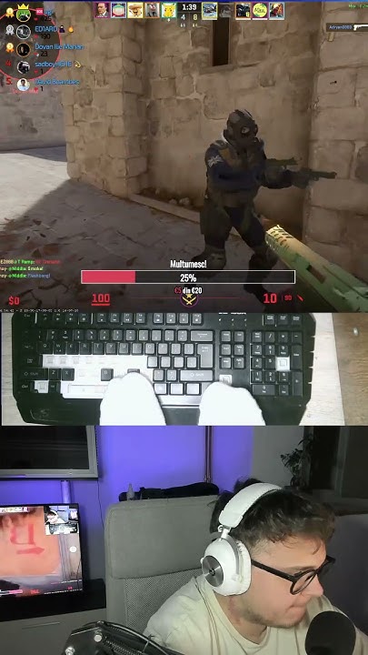 Momente #Live, de pe #stream, Cs2 cu 1 Mana si Picioarele !!! - YouTube