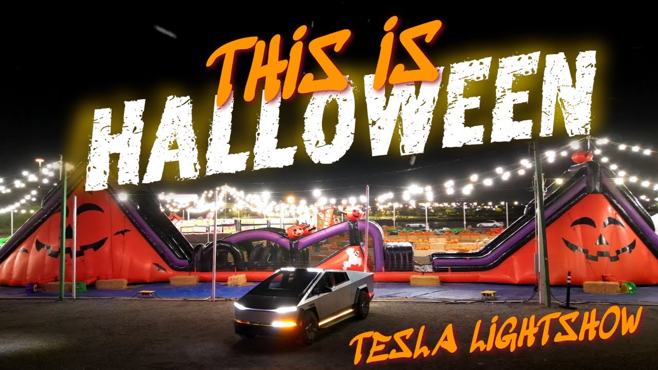 Upgraded 2025 "This Is Halloween" - Tesla Lightshow - YouTube