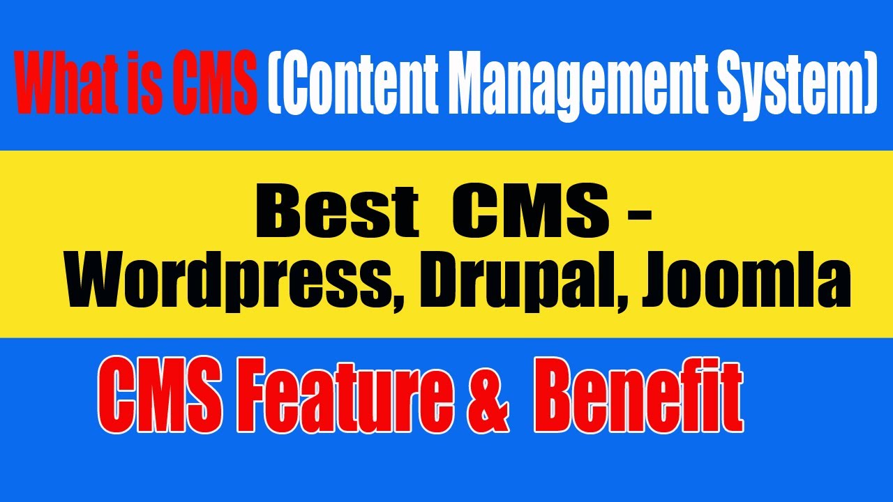 What Is Content Management System(CMS) Best CSM- Wordpress, Drupal ...