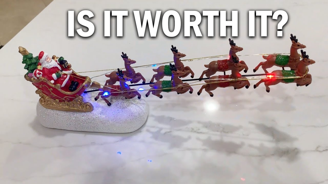 innodept12 Christmas Winter Santa's Sleigh with 8 Reindeers Review - Is ...