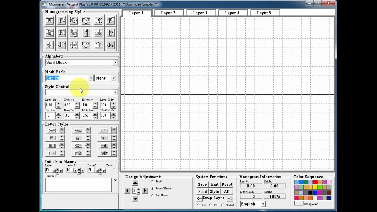 Monogram Wizard Plus - Using Motifs - YouTube