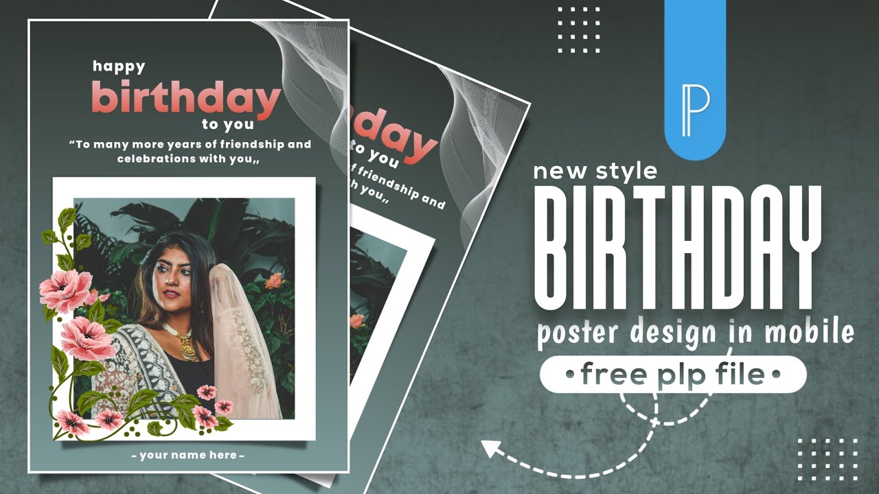 Happy Birthday Poster Design in Pixellab | Birthday Banner Editing ...
