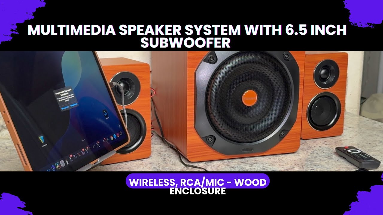 BT-12 2.1 Multimedia Speaker System with 6.5 inch Subwoofer - YouTube
