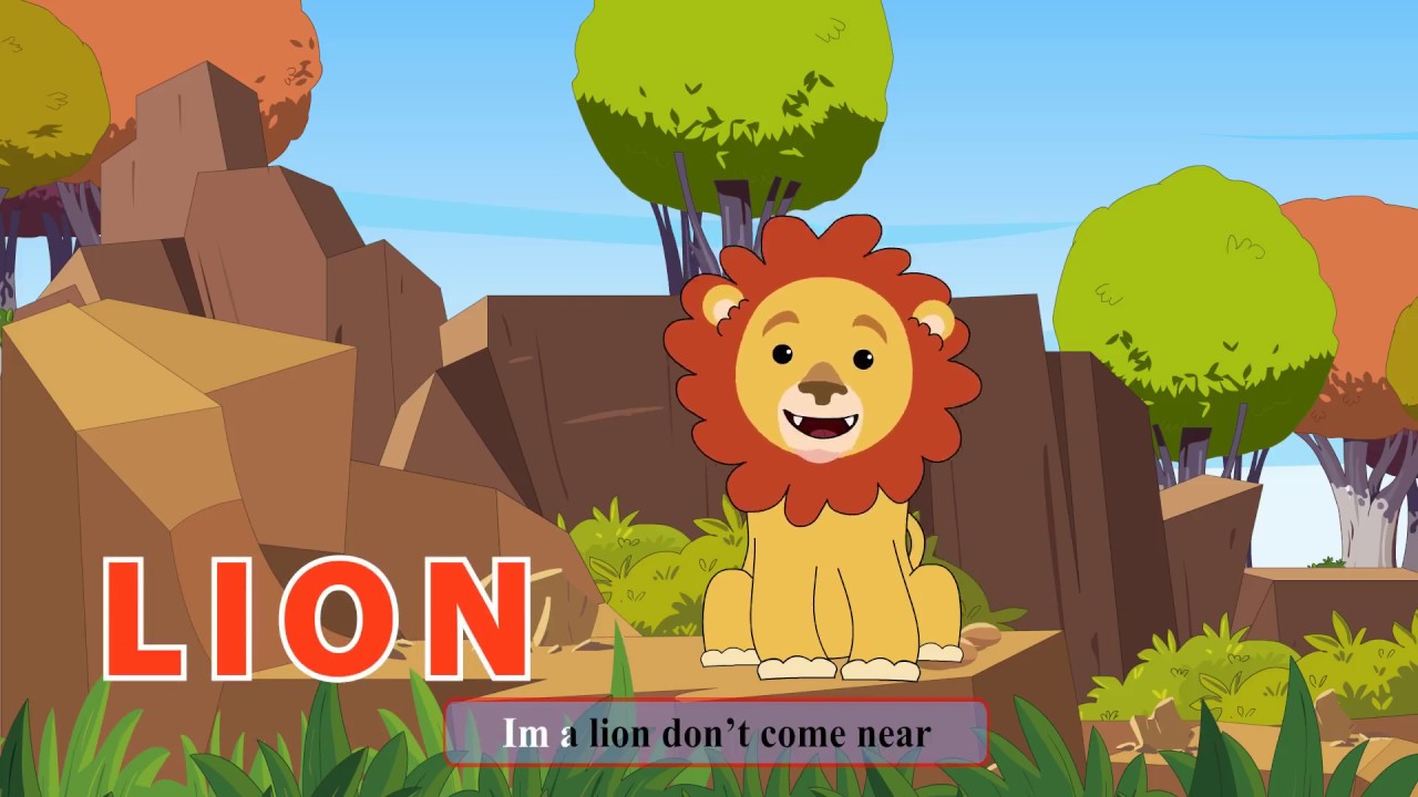 Learn wild animals |Nursery rhyme| |kids poem| - YouTube