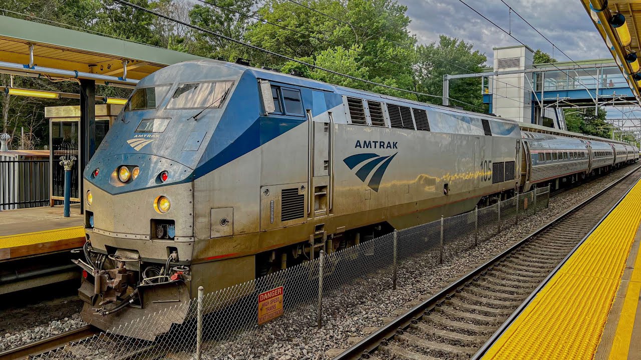 The Return Of The Diesel Night Owl! Amtrak Train 66 @ Route 128 With ...