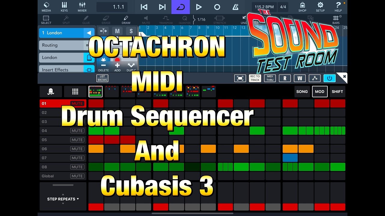OCTACHRON Midi Drum Sequencer - Tutorial & Demo with Cubasis 3 - iOS ...