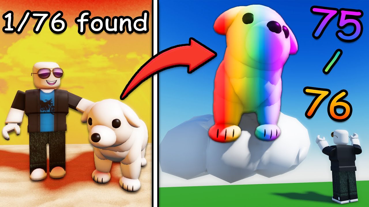 Finding EVERY puppy in Roblox find the puppies... - YouTube