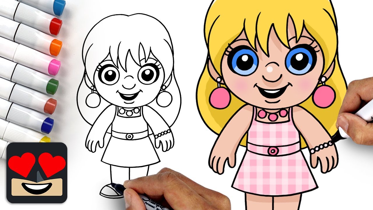 How To Draw Barbie For Beginners Youtube