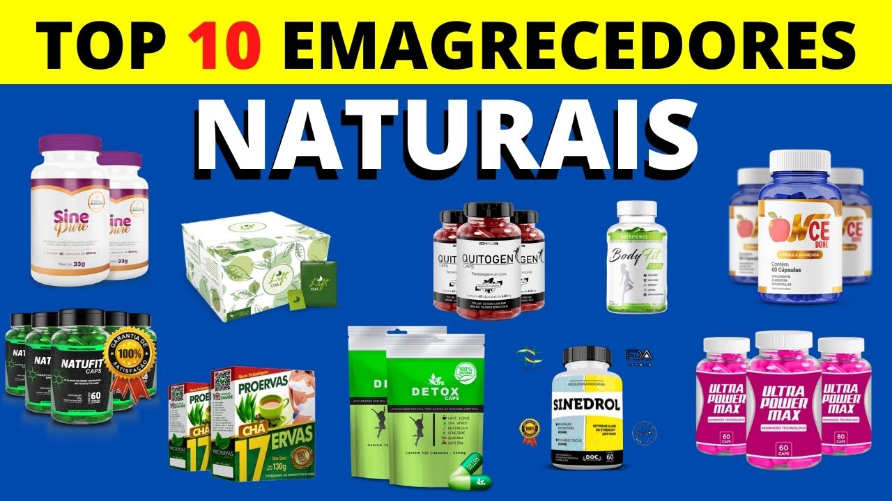 TOP 10 EMAGRECEDORES NATURAIS | Cápsula Para Emagrecer | Como Emagrecer ...