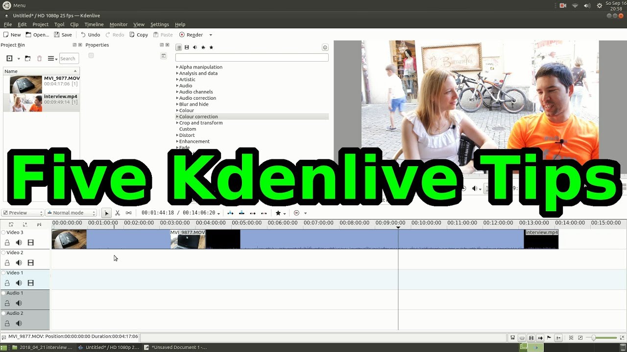 Kdenlive video editor - top 5 tips (2018) - YouTube