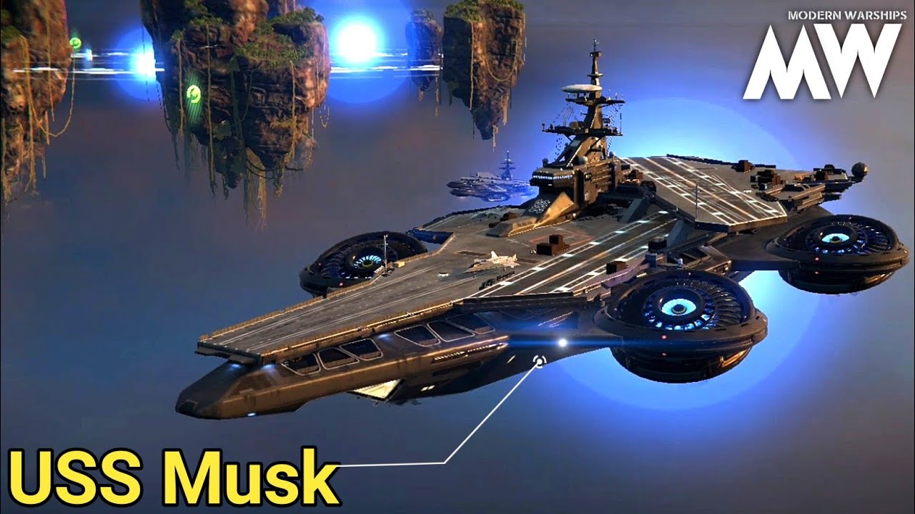Modern Warships - Skycarrier Event - USS MUSK Gameplay - YouTube