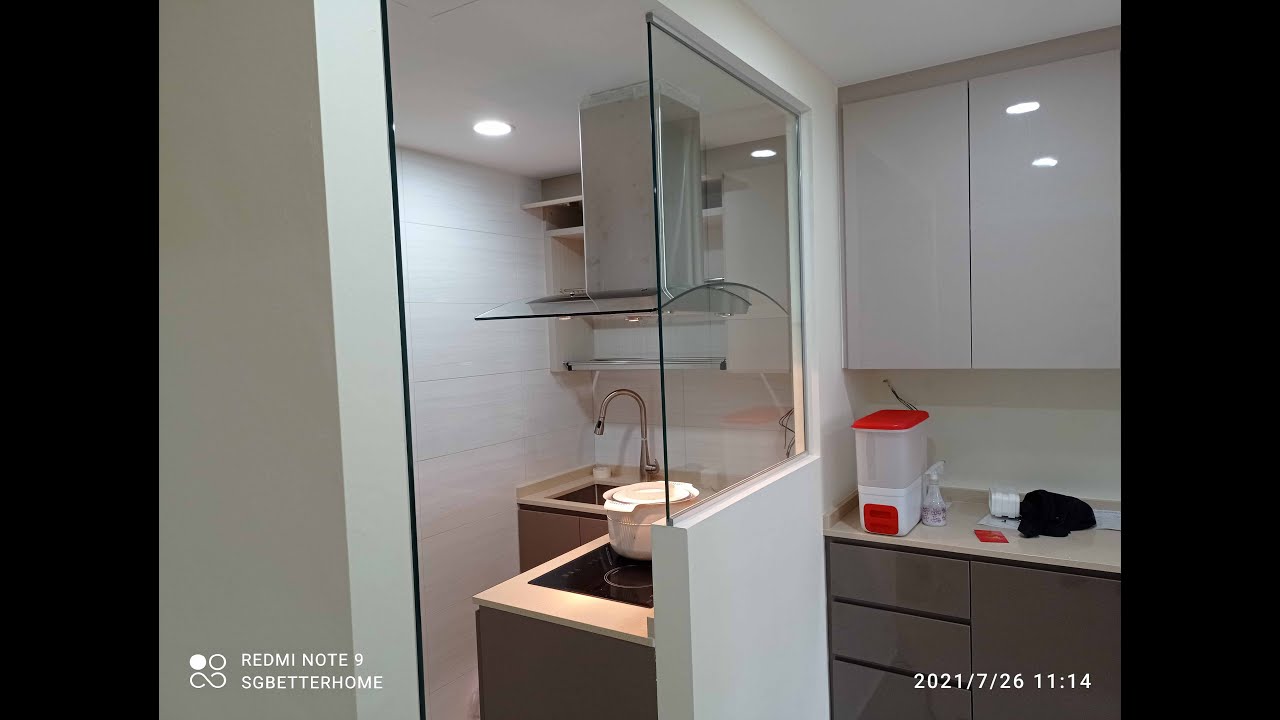 HDB Residential kitchen hood duct out - YouTube
