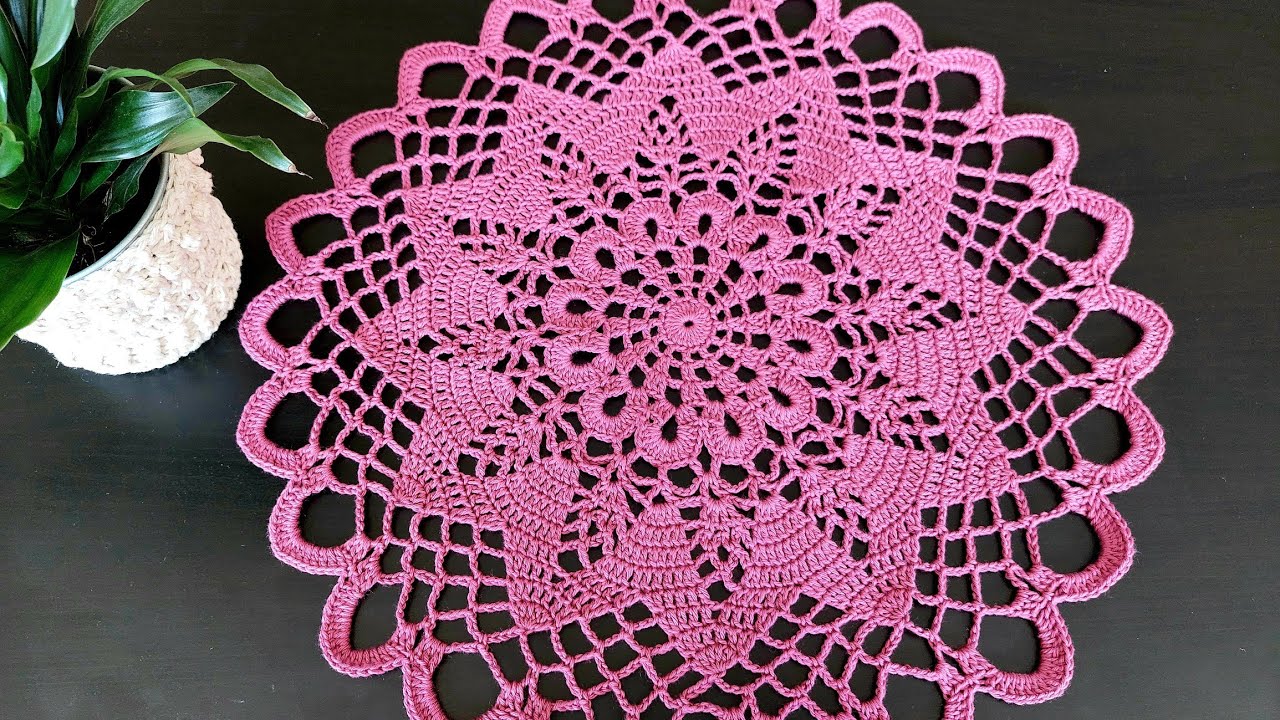 Crochet Beautiful Pattern| Beginners Friendly Tutorial. #doily #thalpos ...