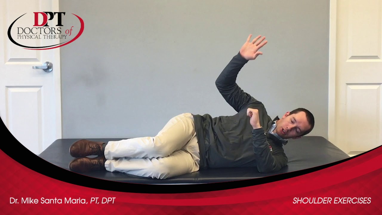 Dr. Mike Santa Maria, PT, DPT discusses shoulder exercises you can do ...