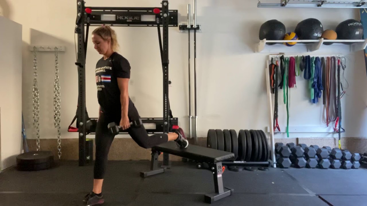 Bulgarian Split Squat (aka Rear Foot Elevated Split Squat) - YouTube