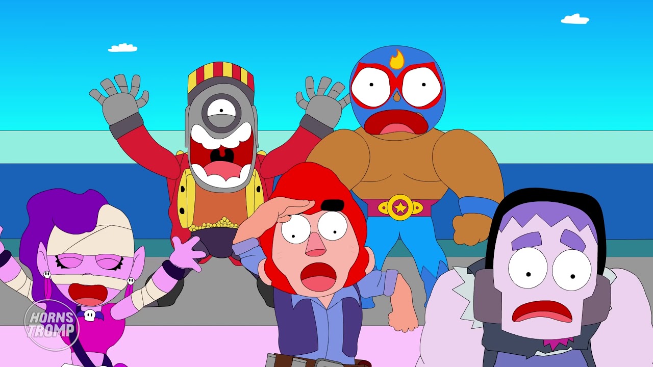 PSG SHELLY VS LEON BRAWL STARS ANIMATION YouTube - YouTube