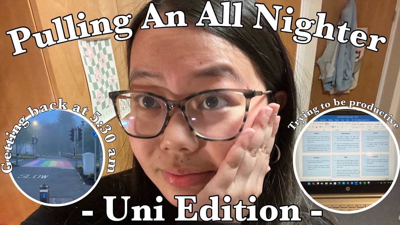 Pulling an all nighter university edition (my sleep schedule is messed ...
