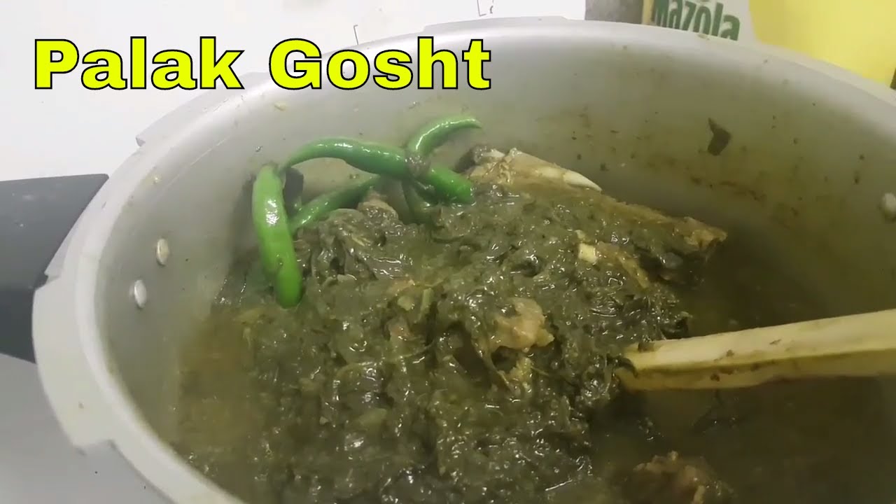 Palak Gosht / goat palak and white rice : Nano' s kitchen - YouTube