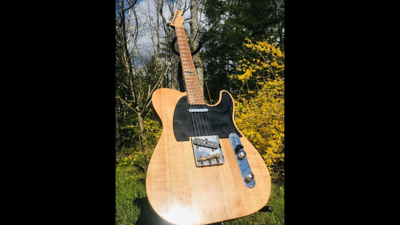 FAV, La patriote, neck through telecaster guitar CNC shapeoko - YouTube
