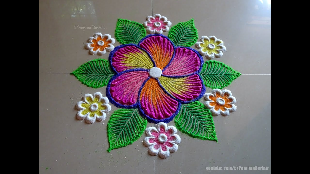 Small and very easy rangoli for beginners | Easy rangoli designs by ...