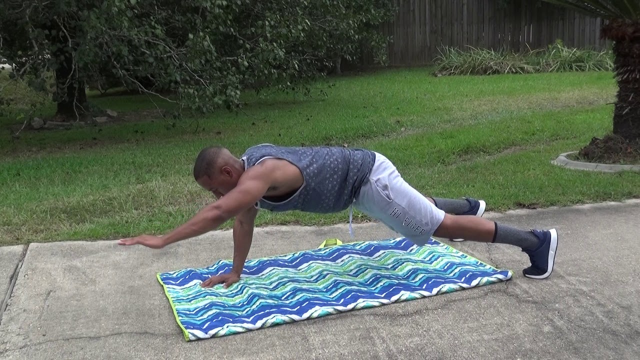 Plank With Reach Out And Back - YouTube