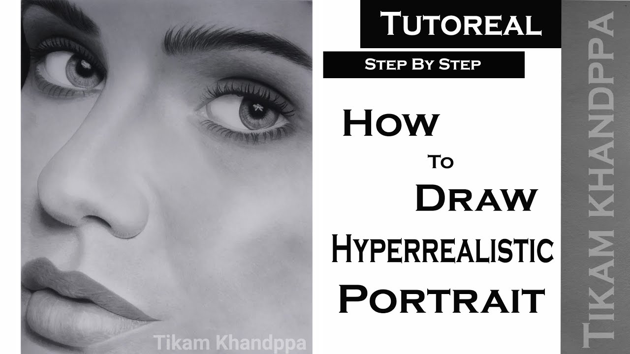 How to Draw Realistic Portrait ll Step by Step ll time lapse ll Full ...