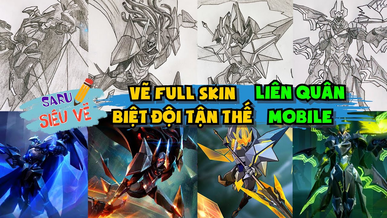 Vẽ Full Skin Biệt Đội Tận Thế Trong Liên Quân | Elsu Sứ Giả Tận Thế ...