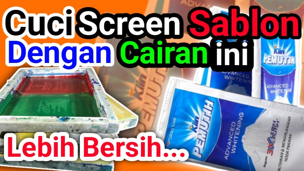 CUCI SCREEN SABLON DENGAN MUDAH - YouTube