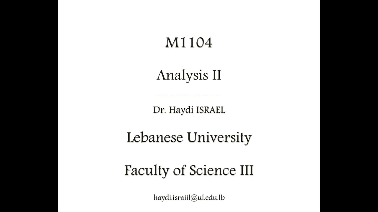 M1104 TD Chap 1-1 - YouTube