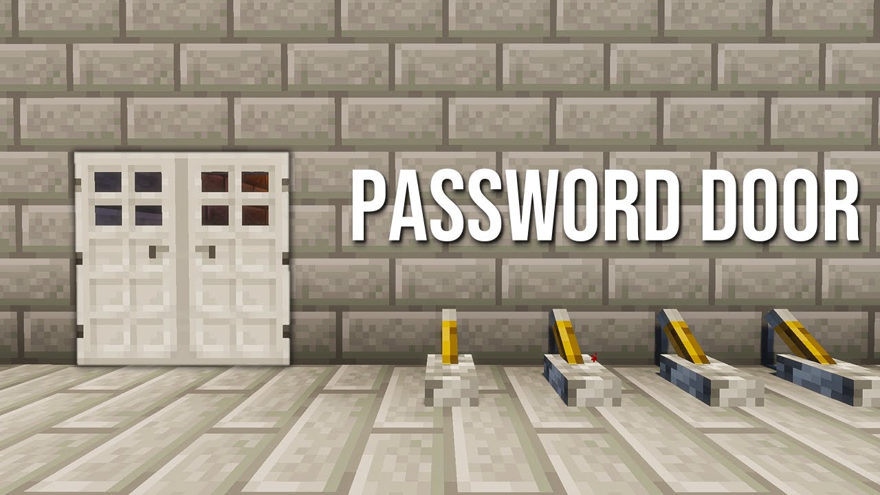 Minecraft: How to make a Password Activated Door in 2 MINUTES (No Mods ...