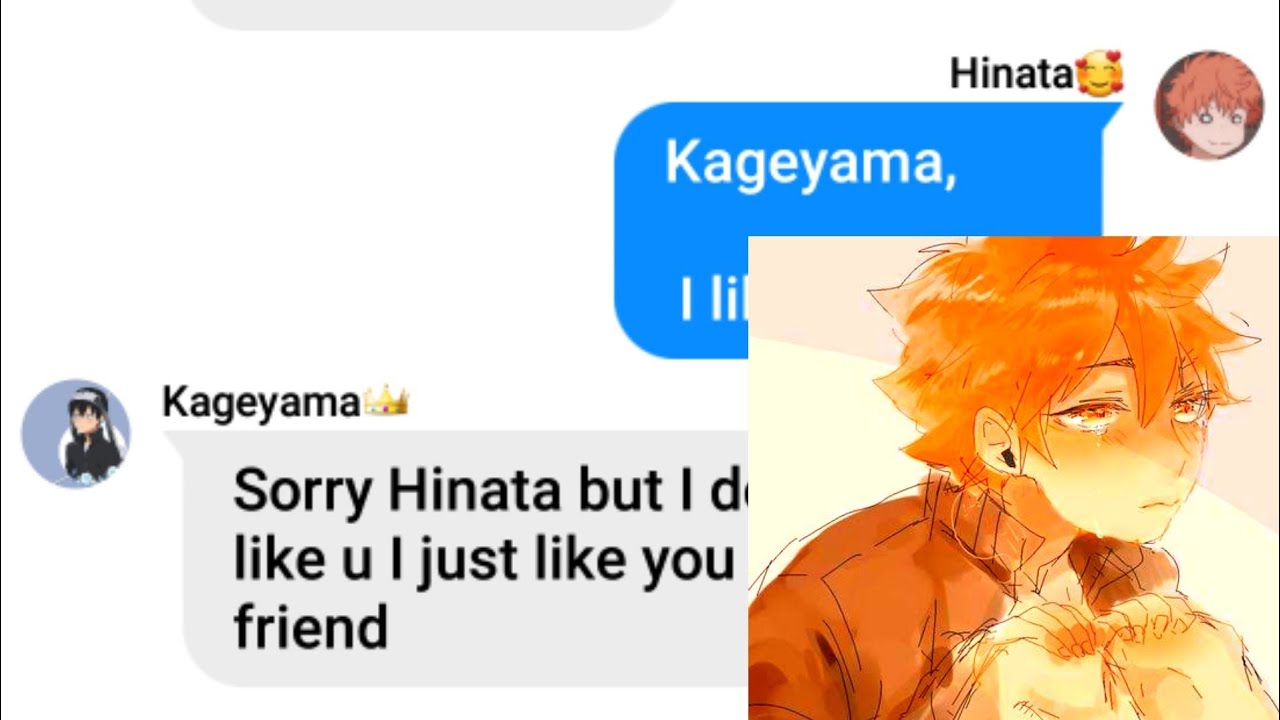 Haikyuu group chat|if kageyama had rejected Hinata|Crush song - YouTube