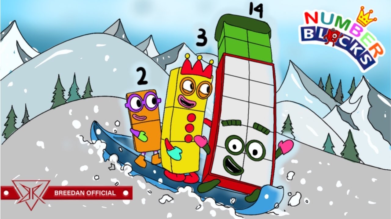 Numberblocks 2 3 14 Let's To Play Ski When it Snows - Numberblocks As a ...