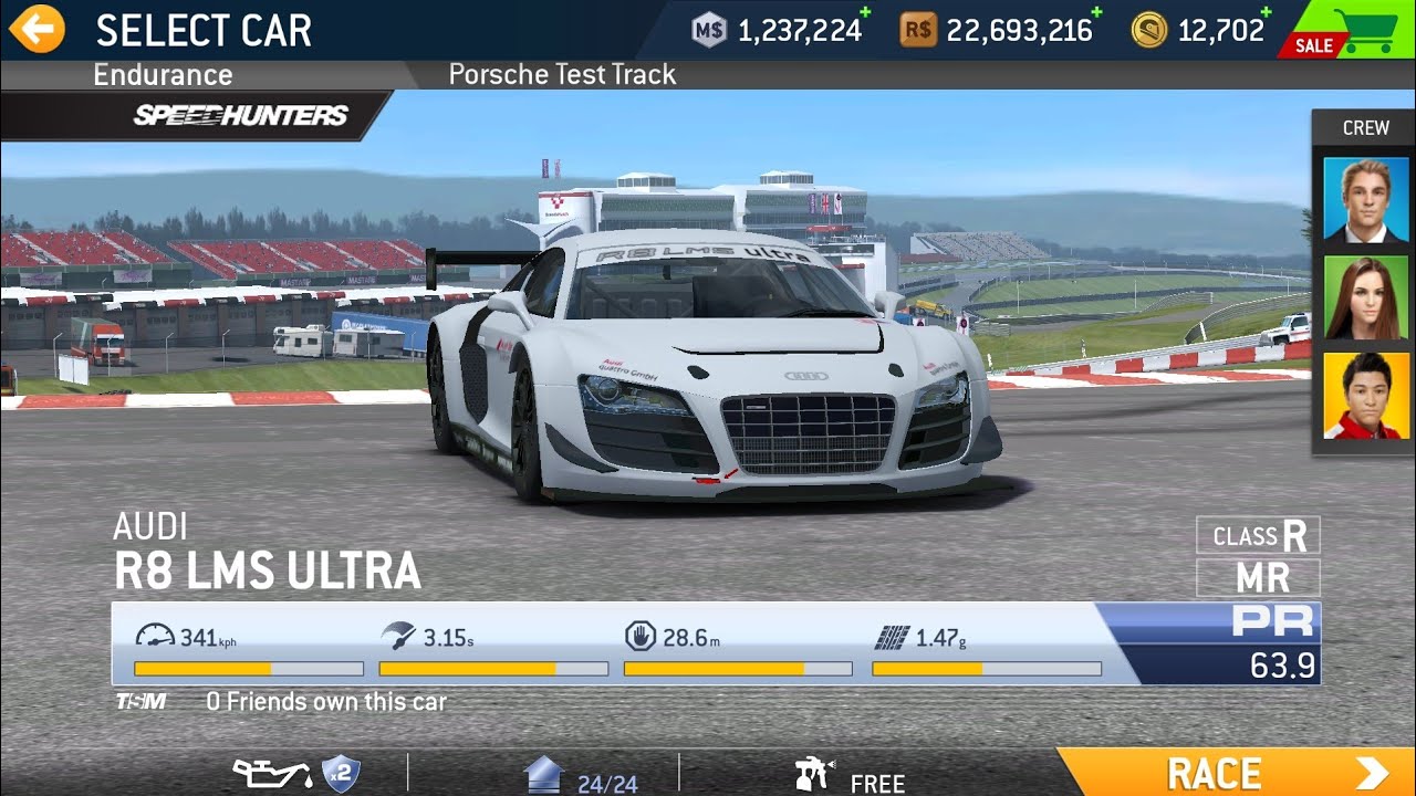Real racing 3 audi r8 lms ultra exclusive series endurance - YouTube
