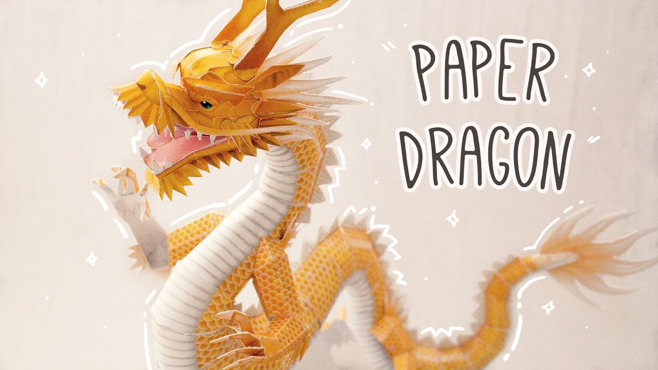 Paper Dragon model toy ★ (canon papercraft) ★ 🐉 - YouTube