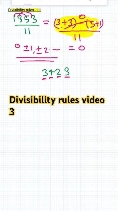 divisibility rules || divisibility rule of 3&9 || divisibility rule #maths #divisibility_rules ...