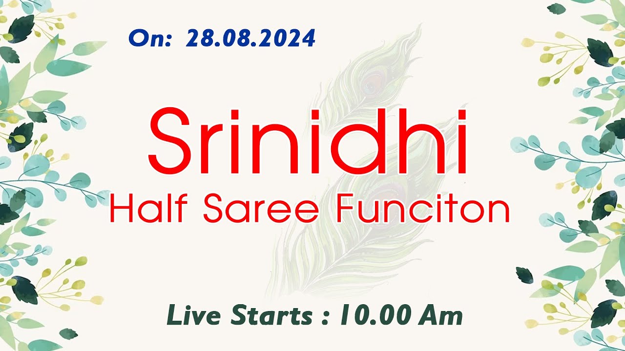 Srinidhi Half Saree Function - YouTube