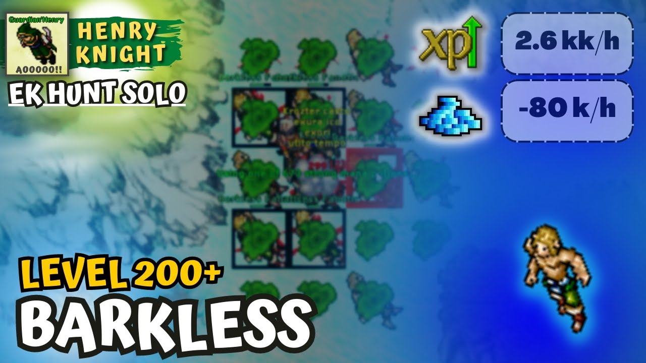 Tibia | Hunt Solo Level 200+ Barkless (Cults of Tibia) | Ek Hunt Solo ...