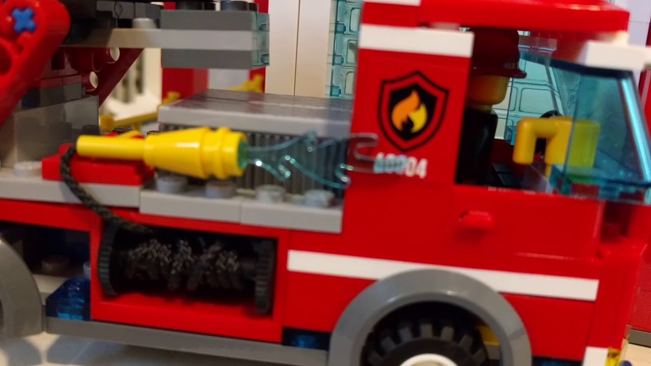 Lego Fire station and Fire truck - YouTube