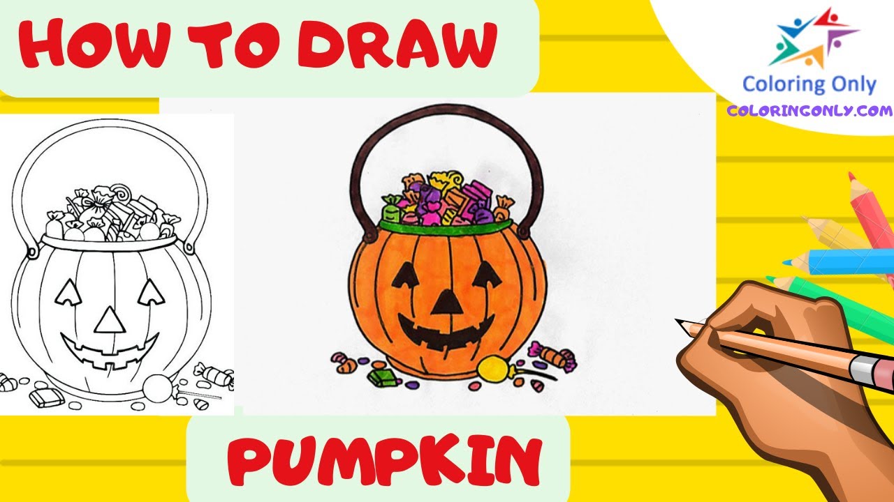 How to Draw Pumpkin in 6 minutes - Step-by-Step Drawing Guide - YouTube