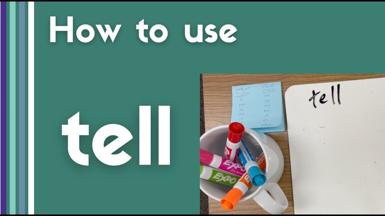 How to use the word "tell" - YouTube