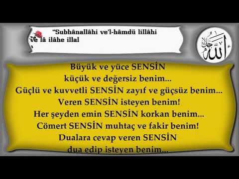 ALLAHIM! SEN benim RABBİMSİN