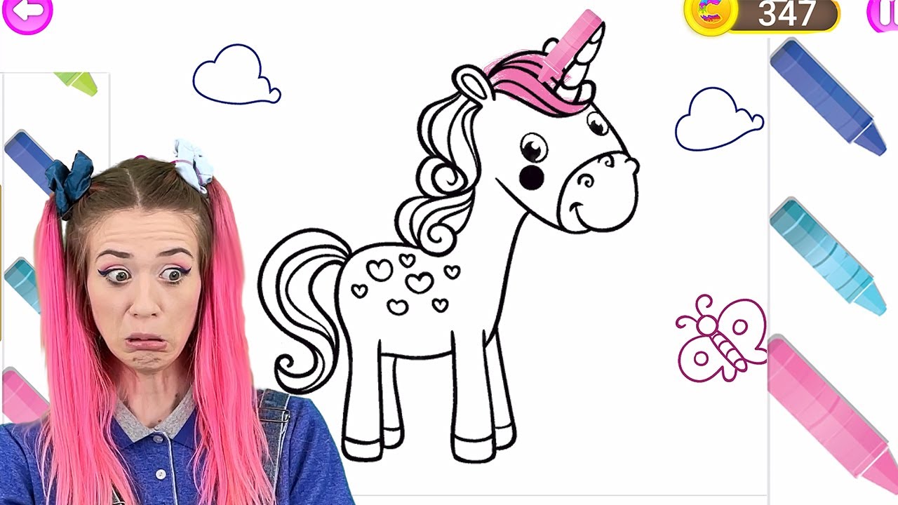Auntie Amy Plays the Paint Coloring Game for Kids on TC App | Drawing ...
