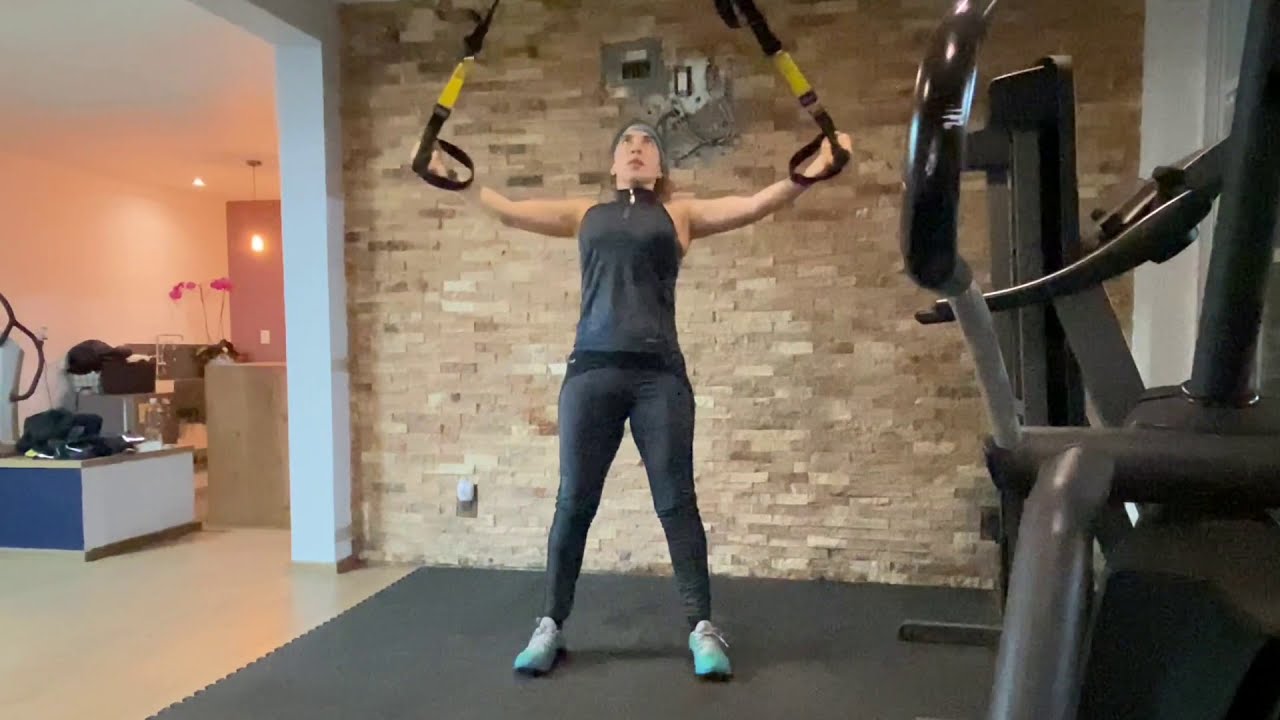 TRX brazos, espalda y abdomen - YouTube
